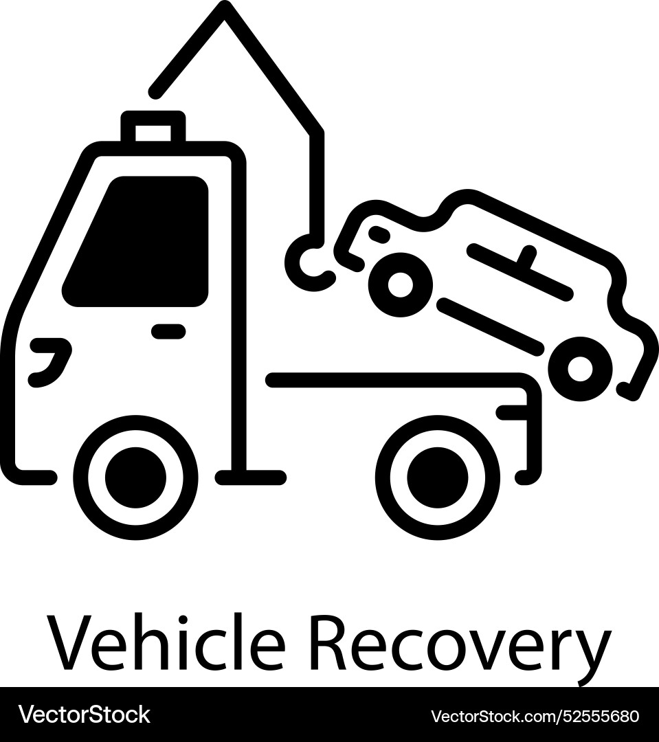 Vehicle recovery Royalty Free Vector Image - VectorStock