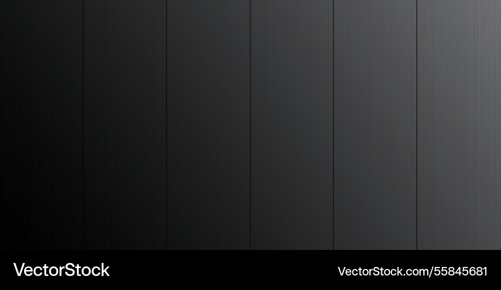 Black vertical wooden plank floor wall cladding Vector Image