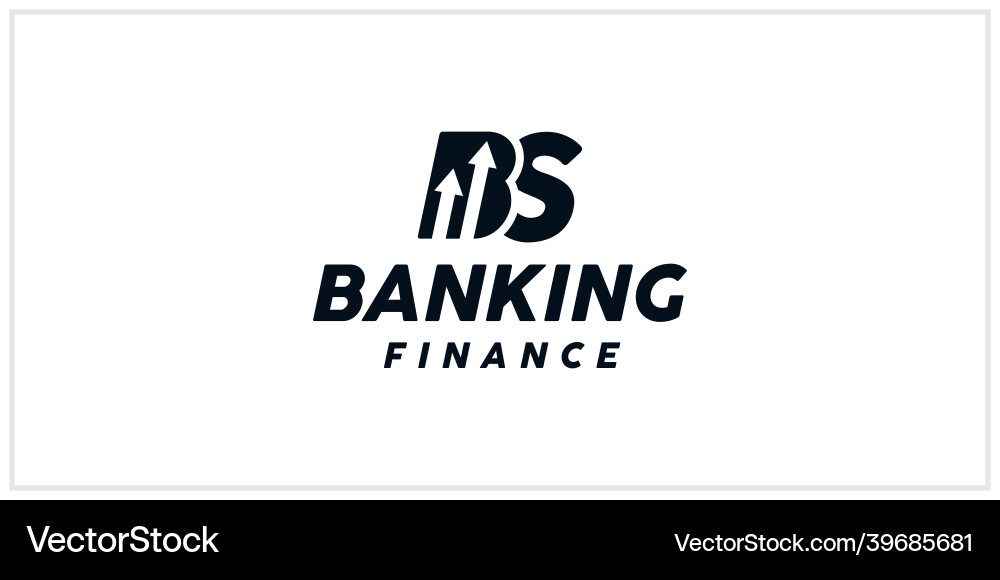 Bs banking finance logo Royalty Free Vector Image