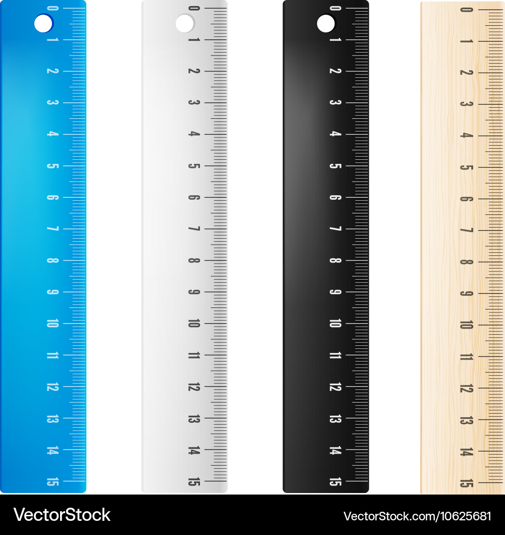 Colored Plastic Rulers Royalty Free Vector Image