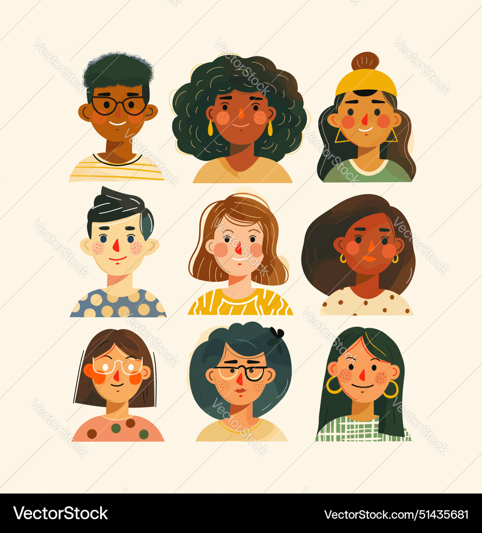 Ethnic and multiracial diversity of the world Vector Image