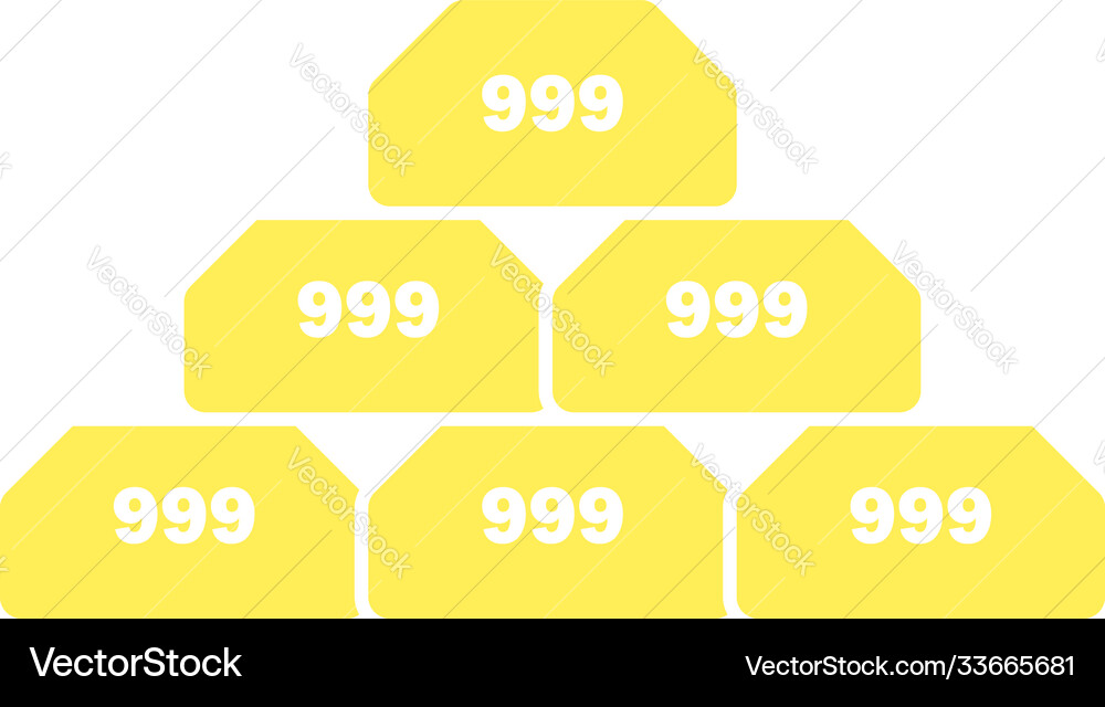 Gold bullion icon Royalty Free Vector Image - VectorStock