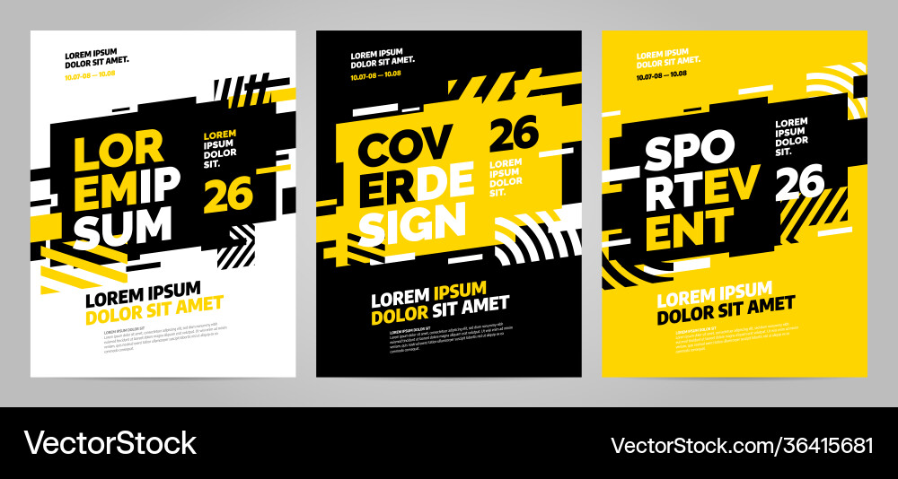 Layout design template for sport event tournament Vector Image