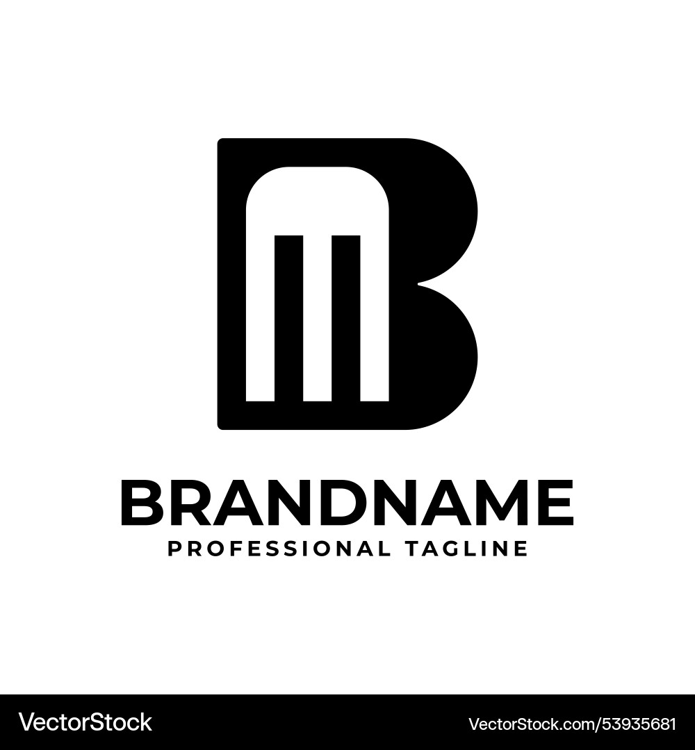 Letters bm monogram logo suitable for any Vector Image