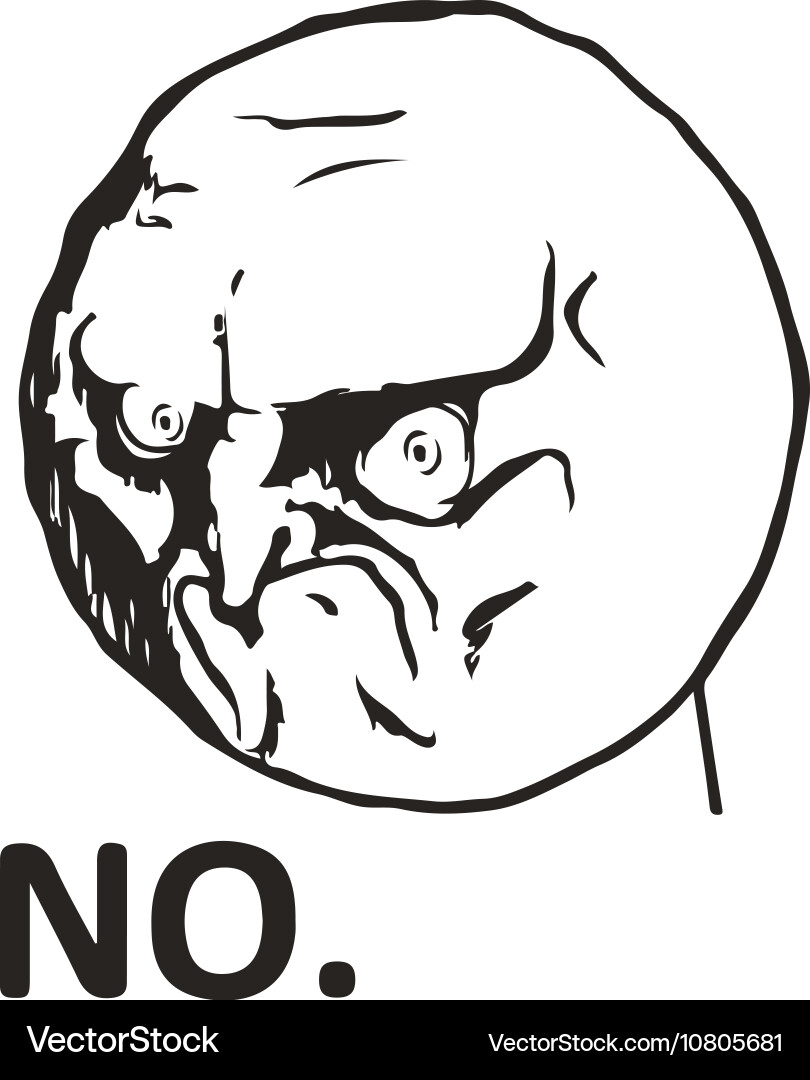Meme Guy Face Isolated Royalty Free Vector Image