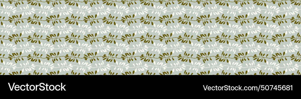 Modern botanical minimal wildflower border Vector Image