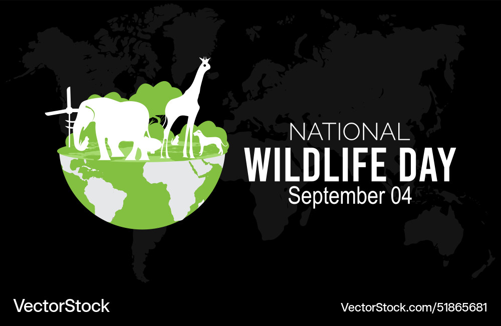 National wildlife day Royalty Free Vector Image