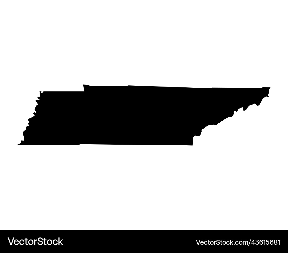 Tennessee tn usa map Royalty Free Vector Image