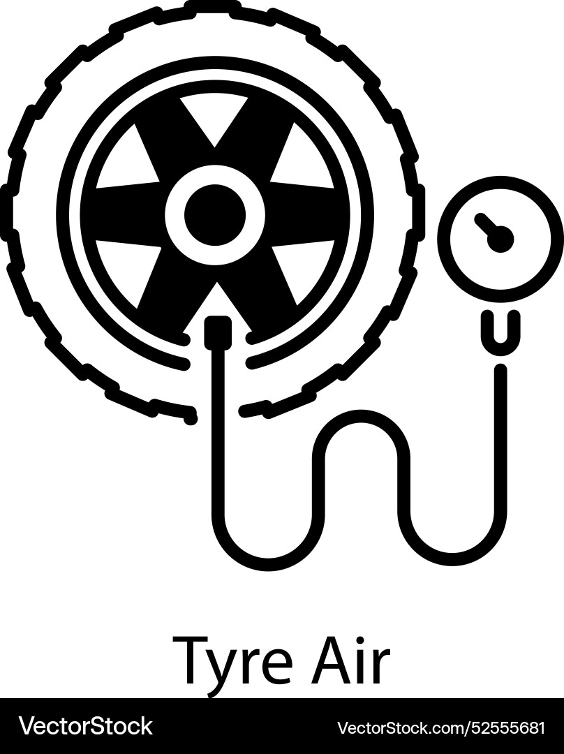 Tyre air Royalty Free Vector Image - VectorStock