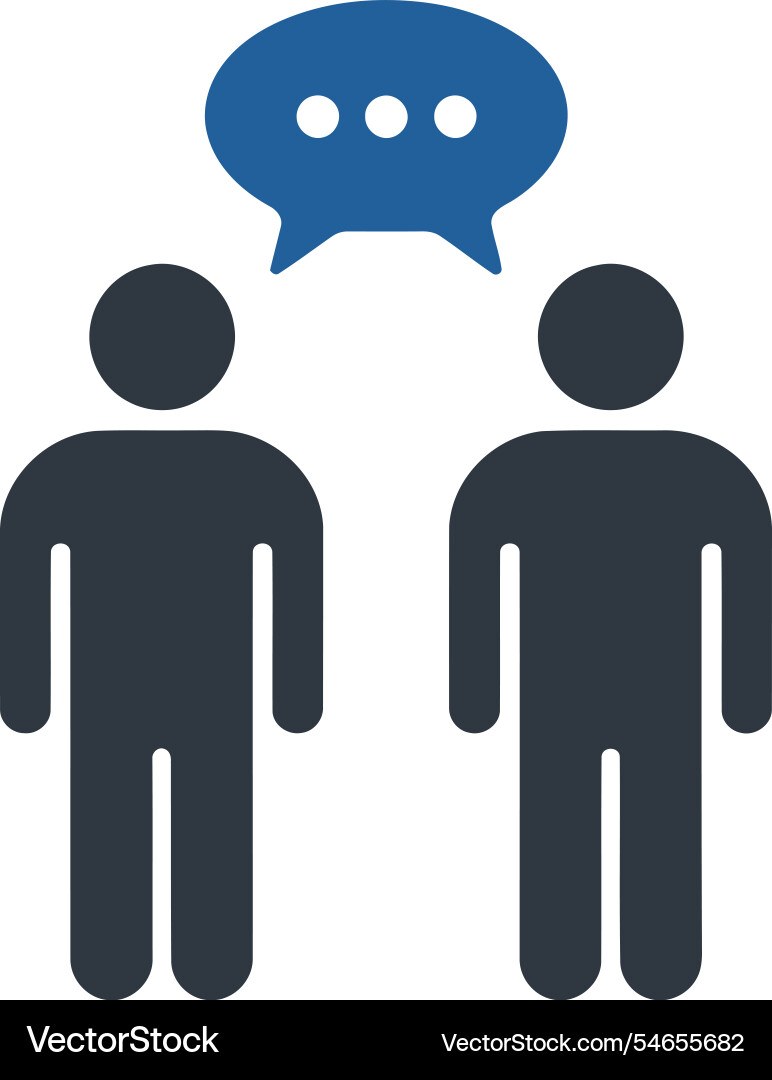 Conversation speech bubble icon Royalty Free Vector Image