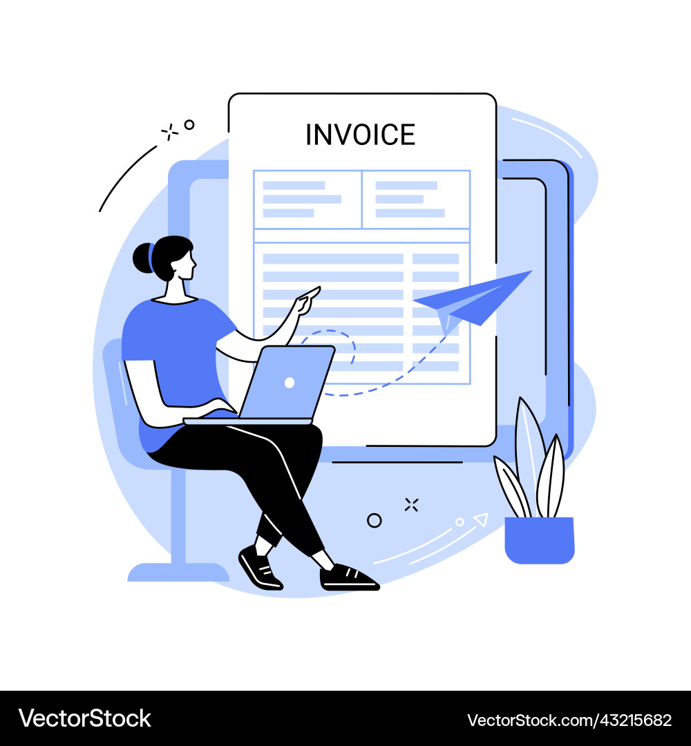 Fill out an invoice isolated cartoon Royalty Free Vector