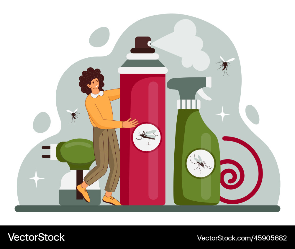 Mosquito Repellent Spray Royalty Free Vector Image