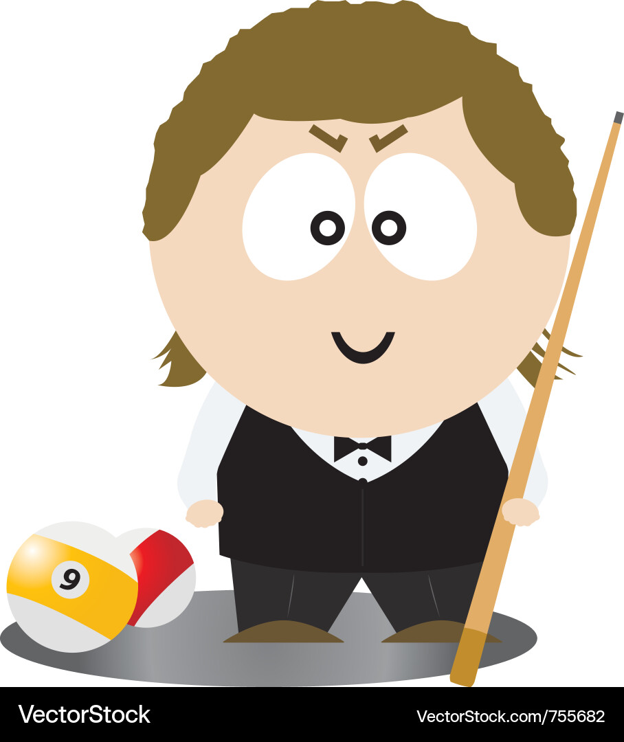 Pool player Royalty Free Vector Image - VectorStock