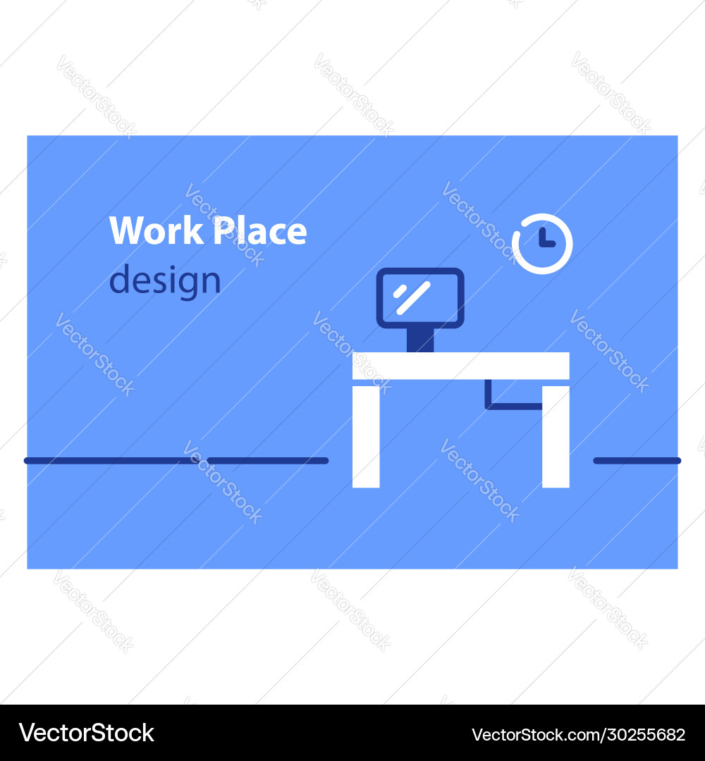Work place concept rental office coworking area Vector Image