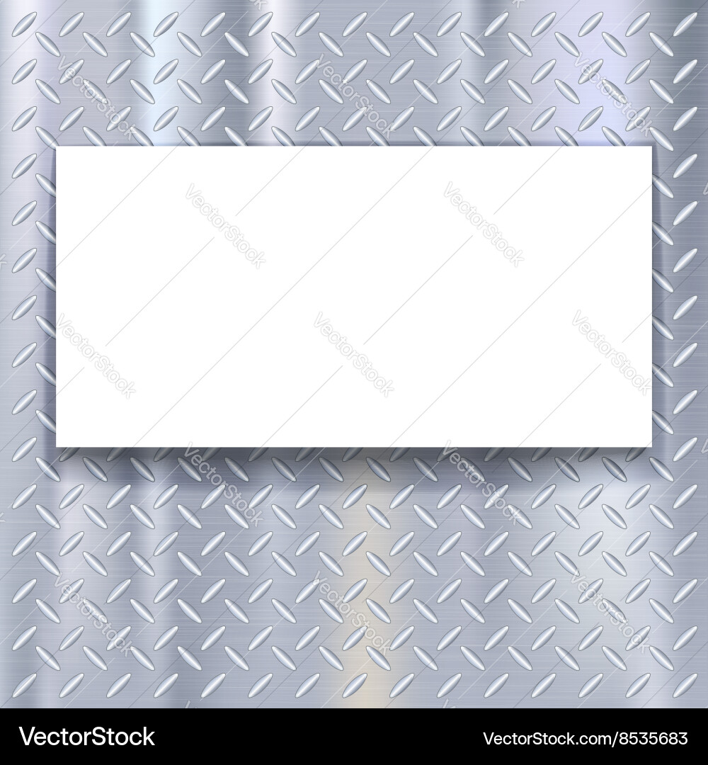 Banner on metal texture background Royalty Free Vector Image