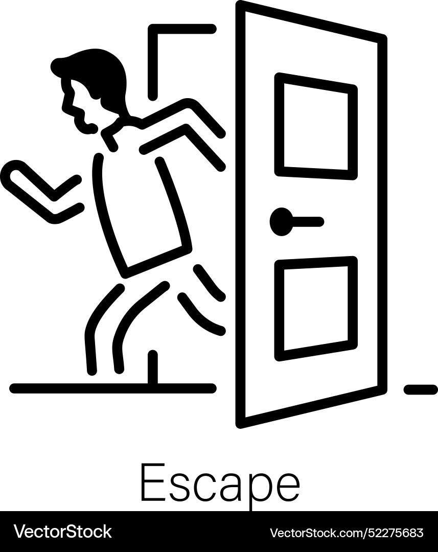 Escape Royalty Free Vector Image - VectorStock