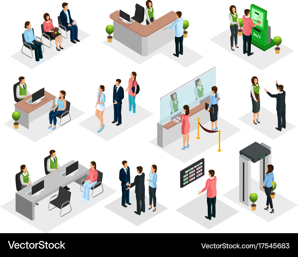 Bank Queue Vector Images (over 1,000)