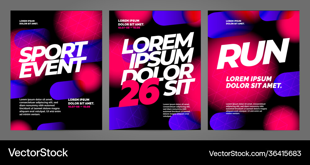 Layout poster template design for sport event Vector Image