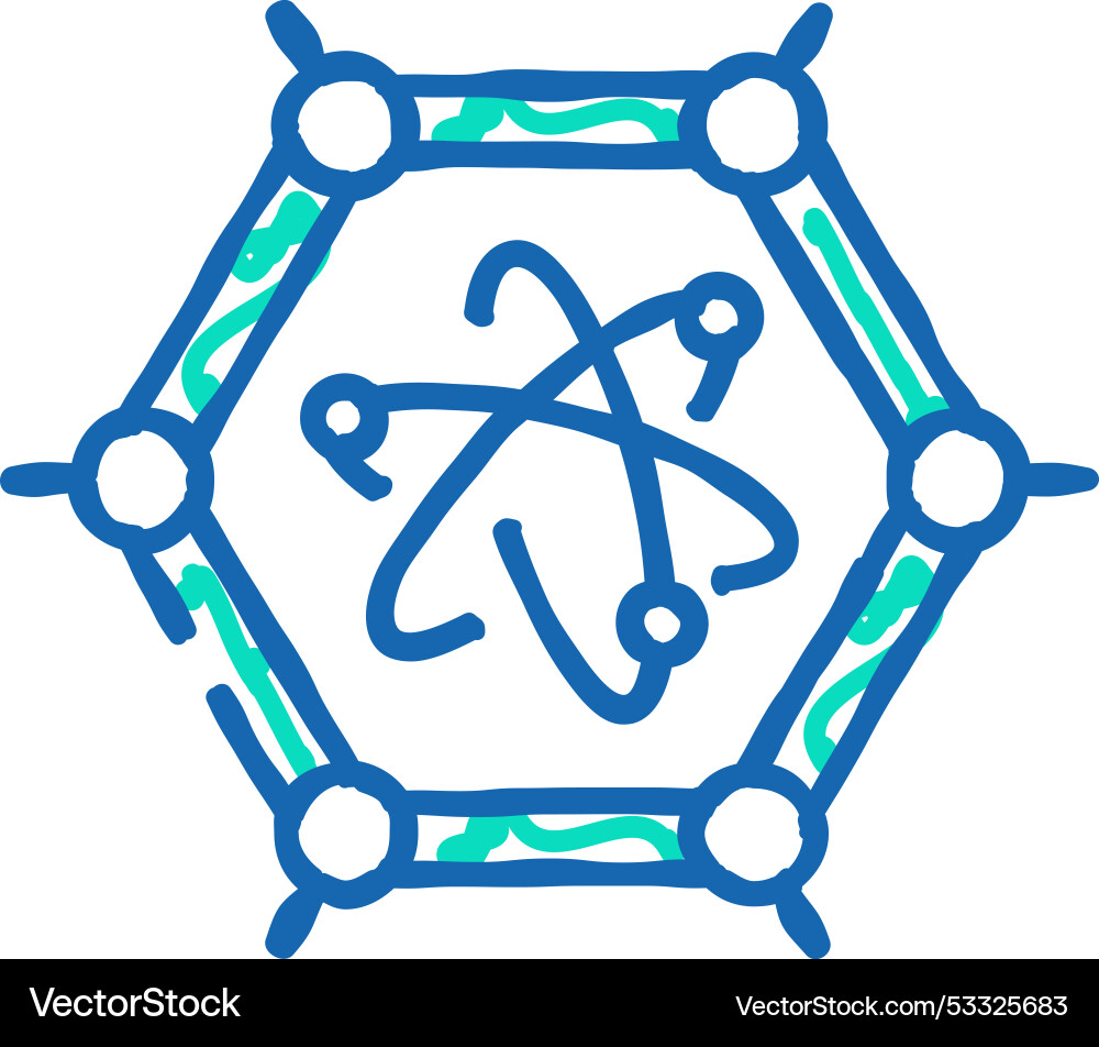 Materials quantum technology icon doodle Vector Image