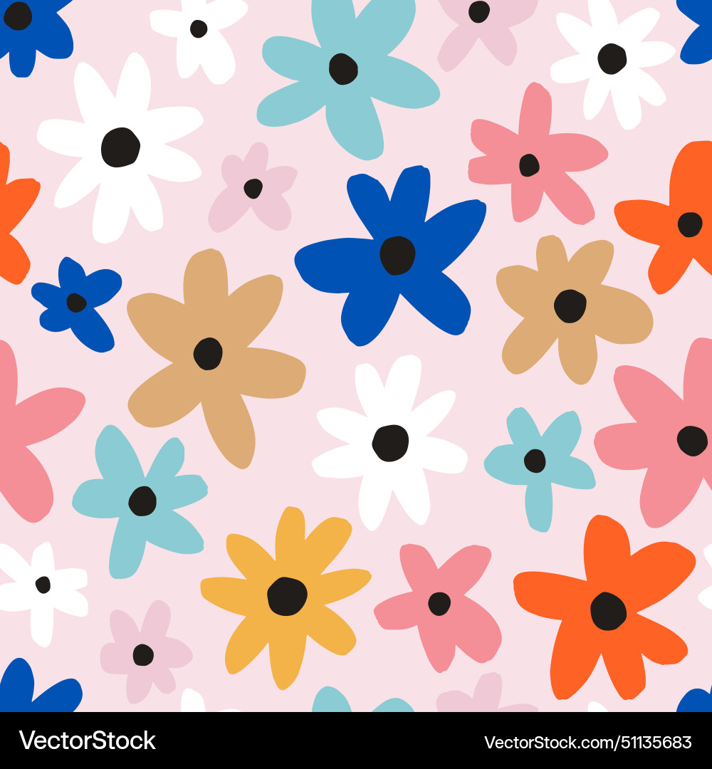 Seamless delicate floral pattern botanical Vector Image