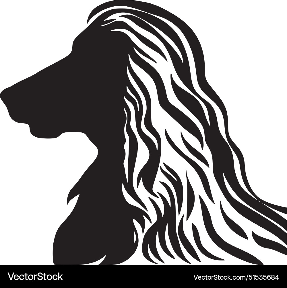 Afghan hound - minimalist and flat logo Royalty Free Vector Afghan hound - minimalist and flat logo Royalty Free Vector