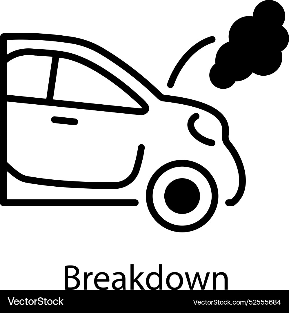 Breakdown Royalty Free Vector Image - VectorStock