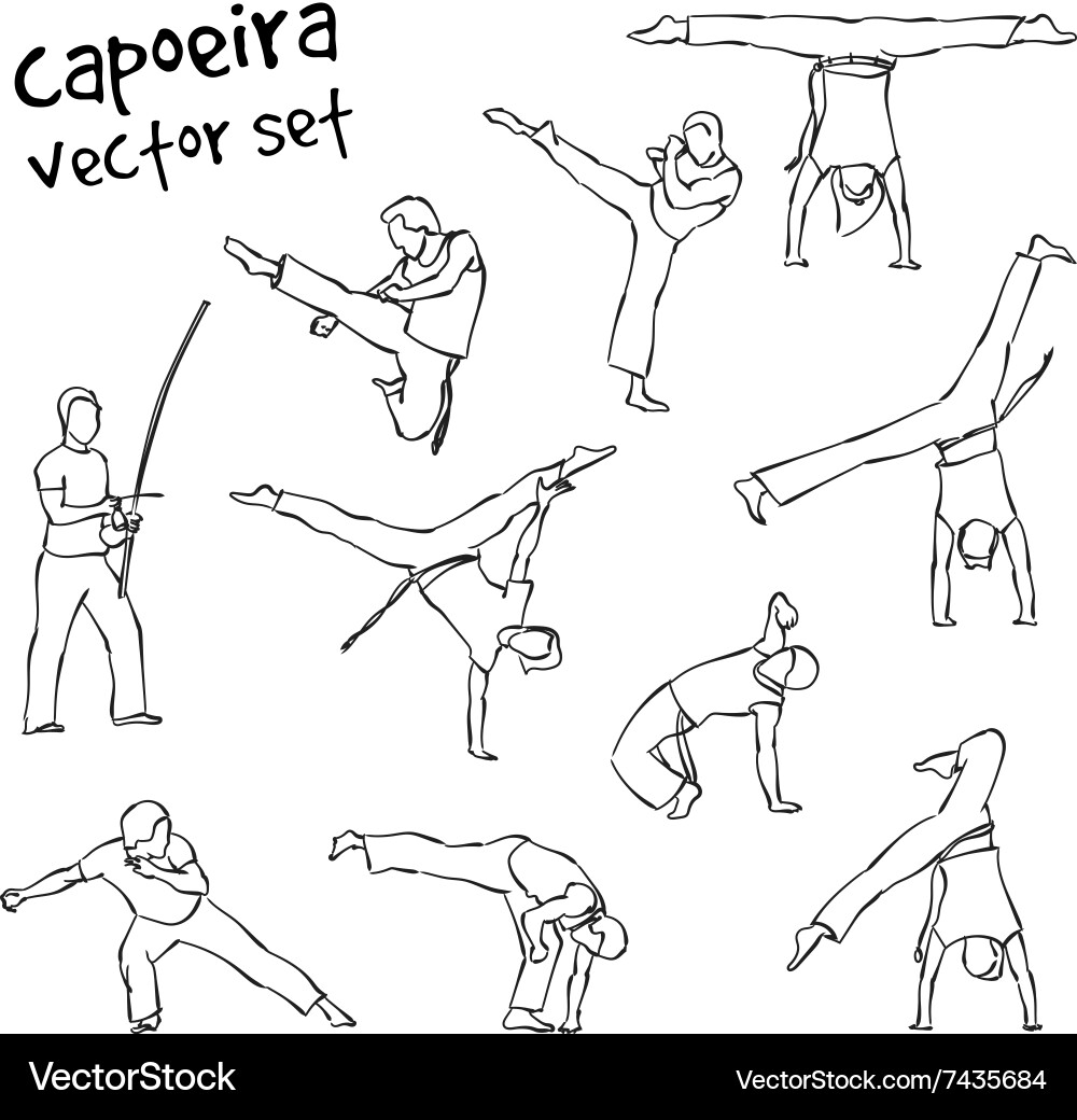 Capoeira set Royalty Free Vector Image - VectorStock
