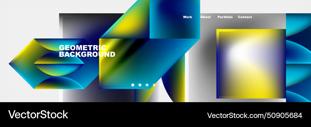 Colorful gradients with abstract geometric shapes Vector Image
