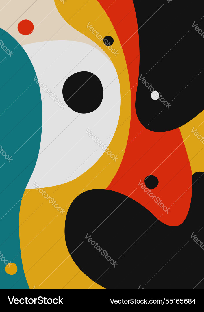 Colorful liquid design with abstract elements Vector Image