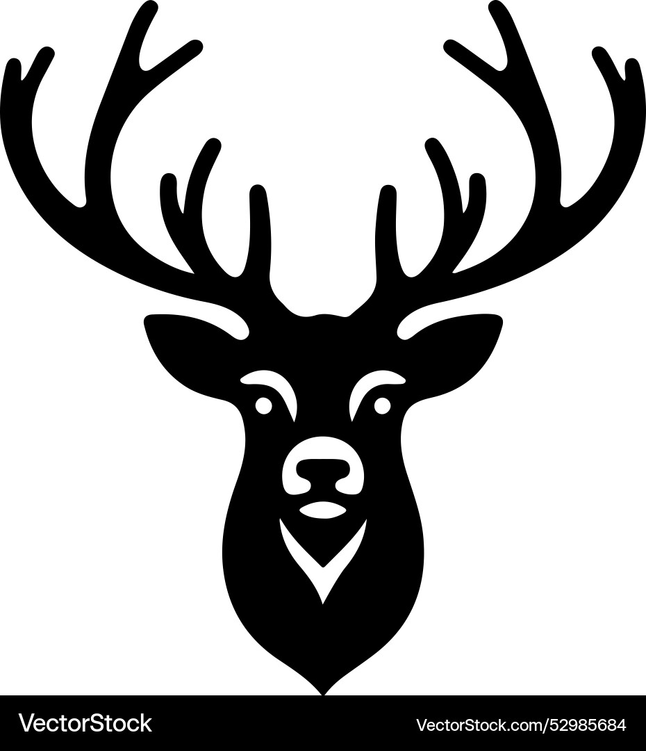 Deer head art icons and graphics Royalty Free Vector Image