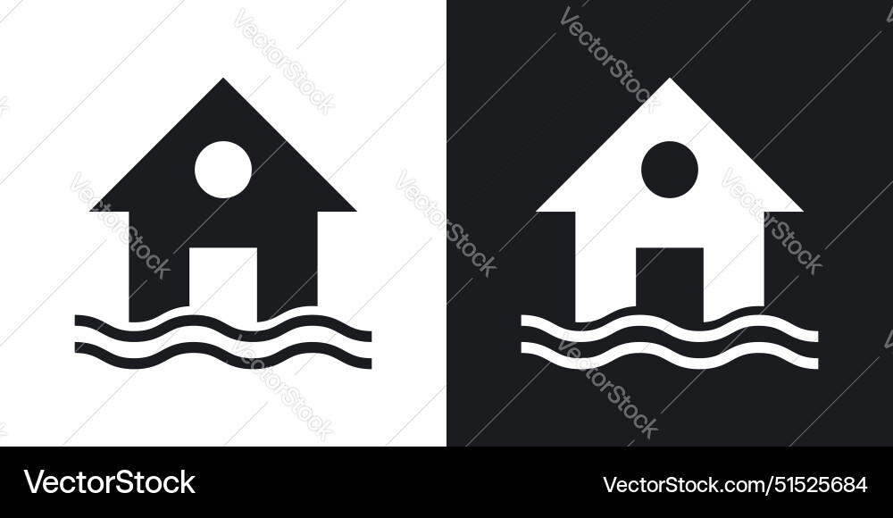 House flood icon Royalty Free Vector Image - VectorStock