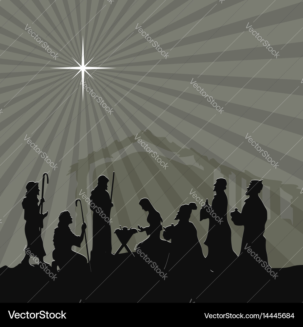 Nativity of jesus christ Royalty Free Vector Image