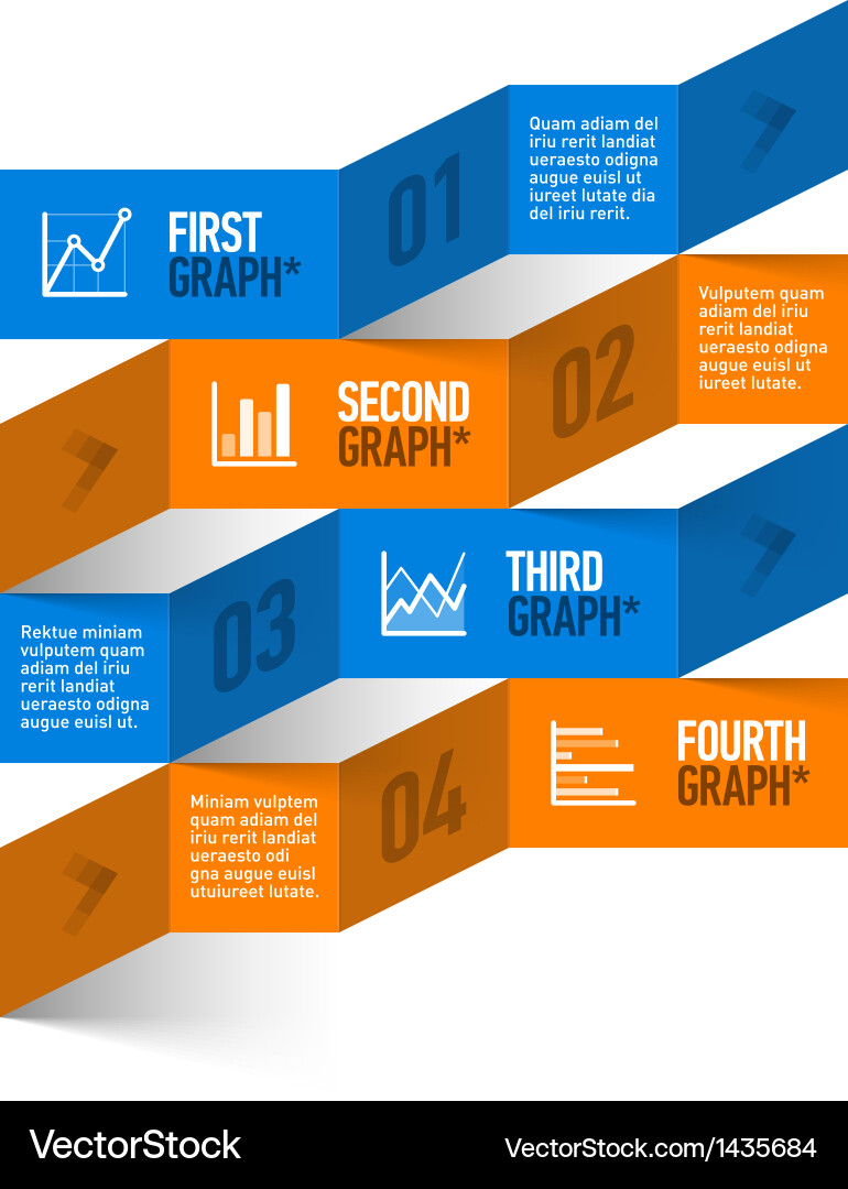 Stock chart theme modern infographics Royalty Free Vector