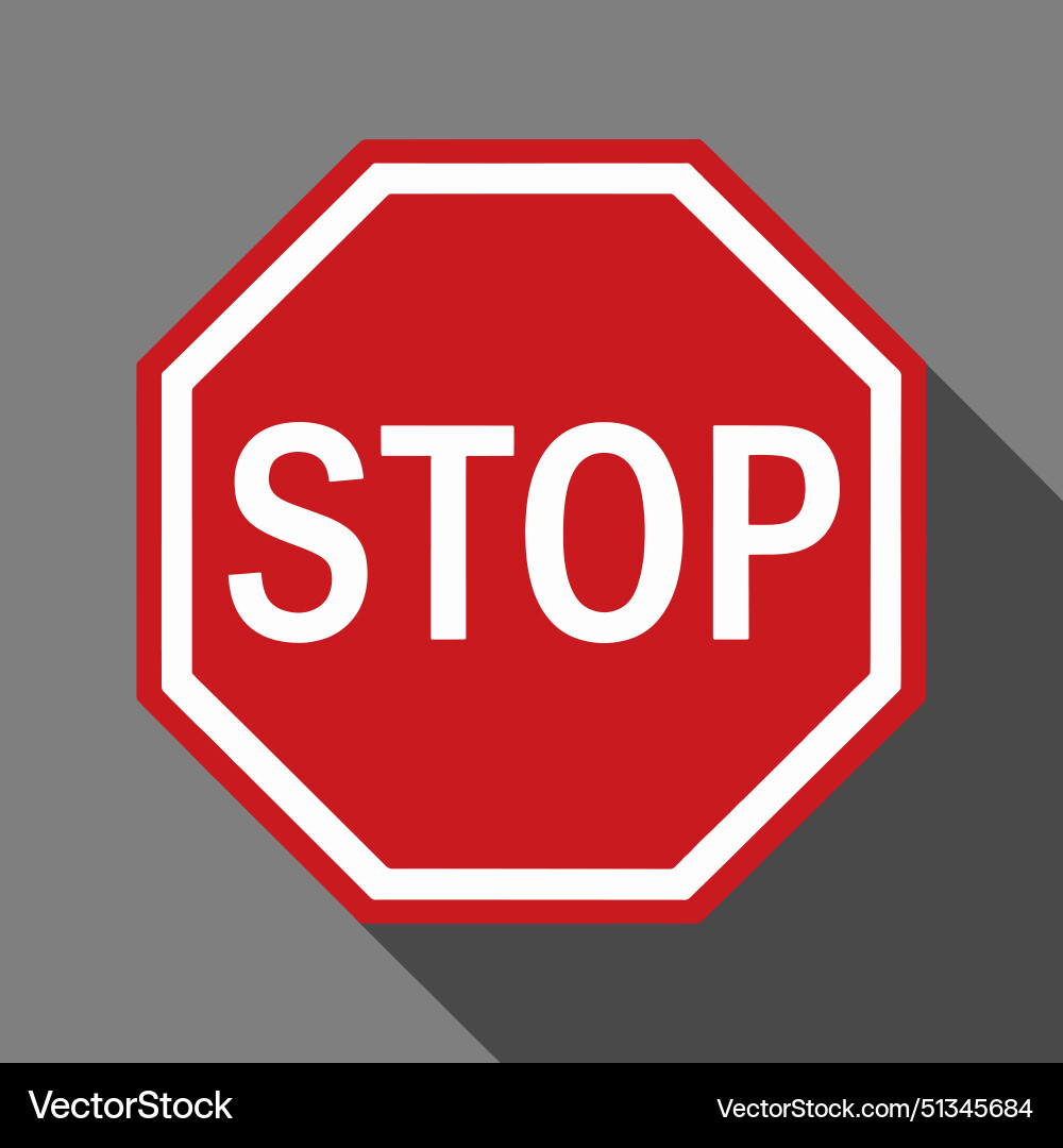 Stop sign Royalty Free Vector Image - VectorStock