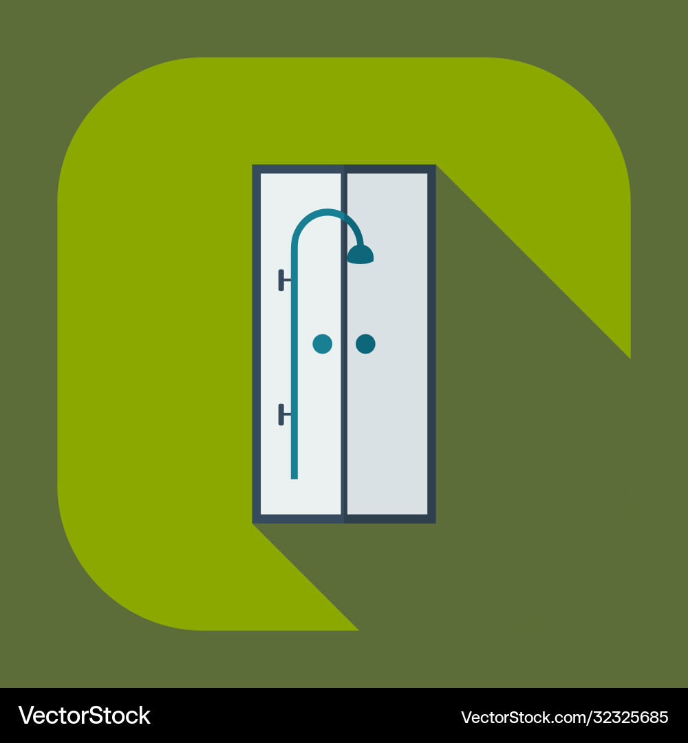 Flat modern design with shadow icons shower room Vector Image
