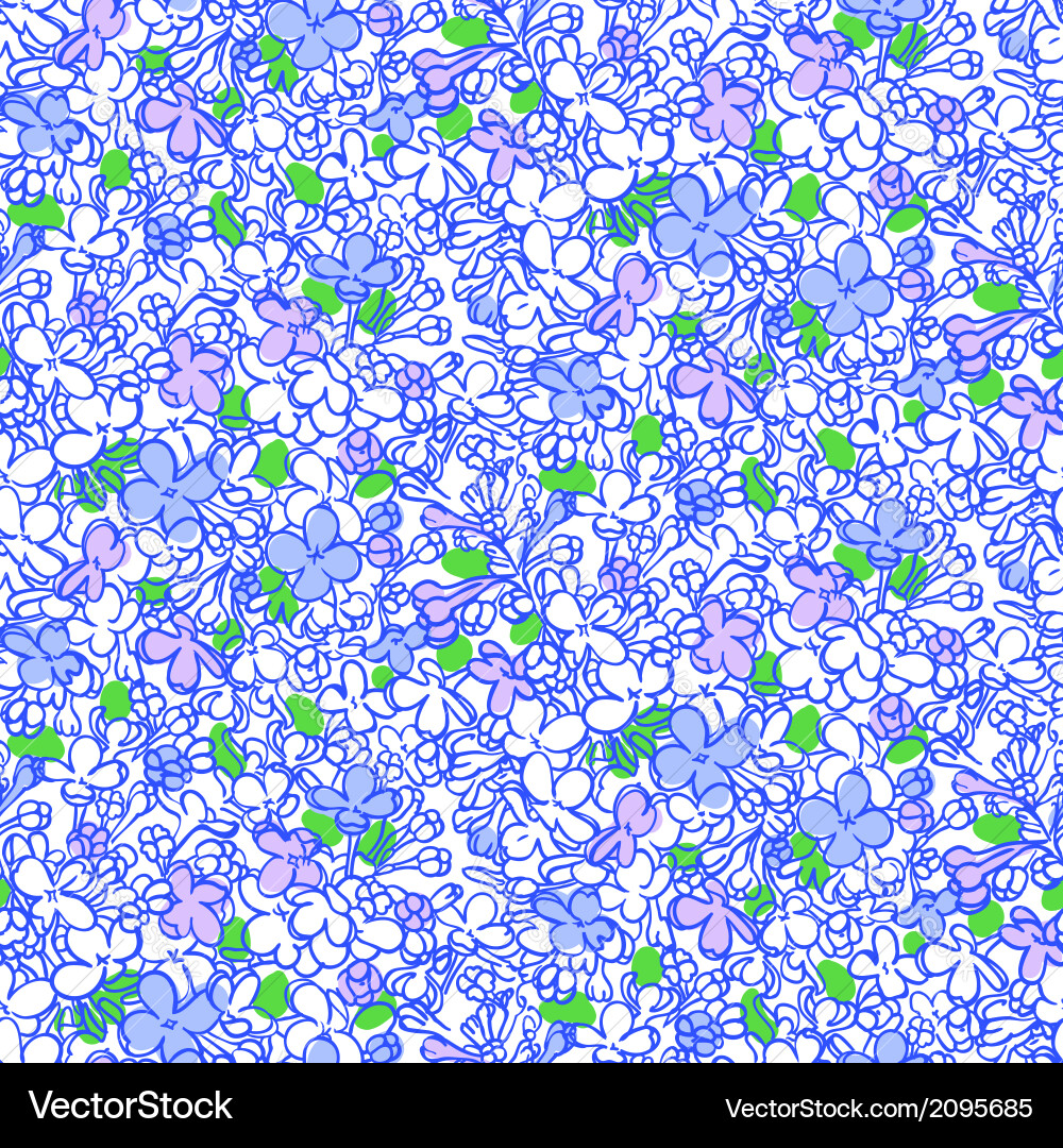 Lilac Floral Pattern Royalty Free Vector Image