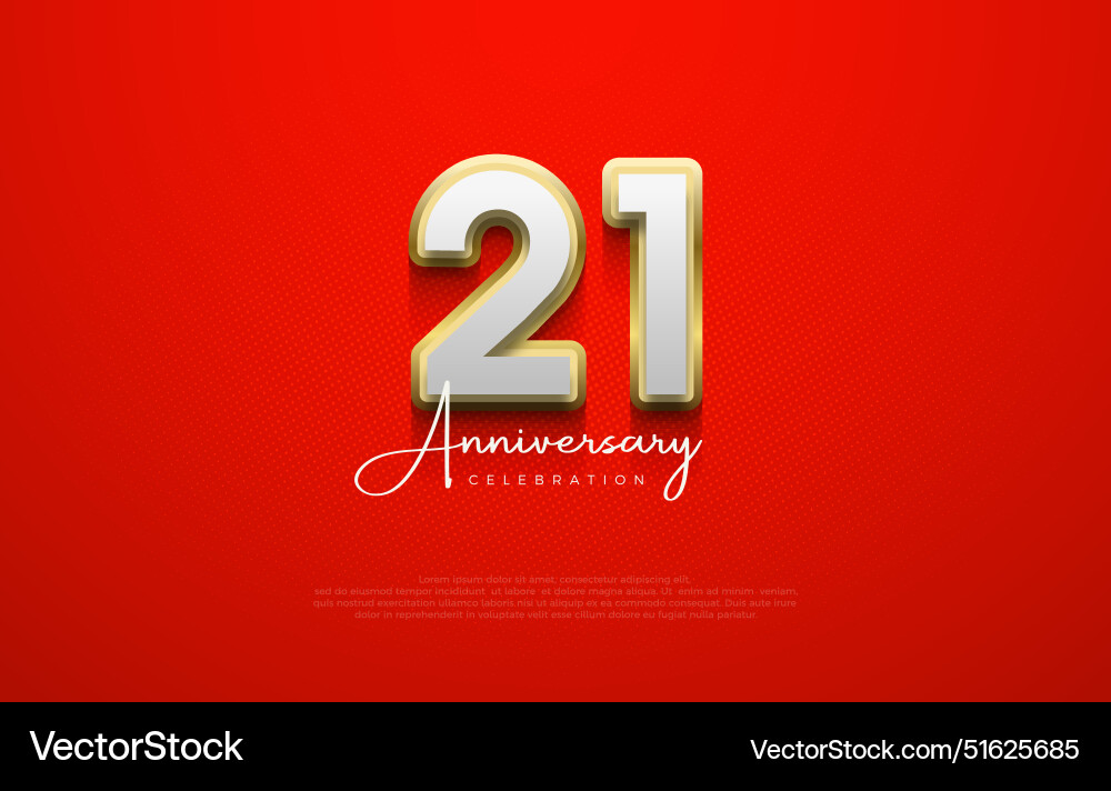 Modern and clean 21st anniversary design Vector Image