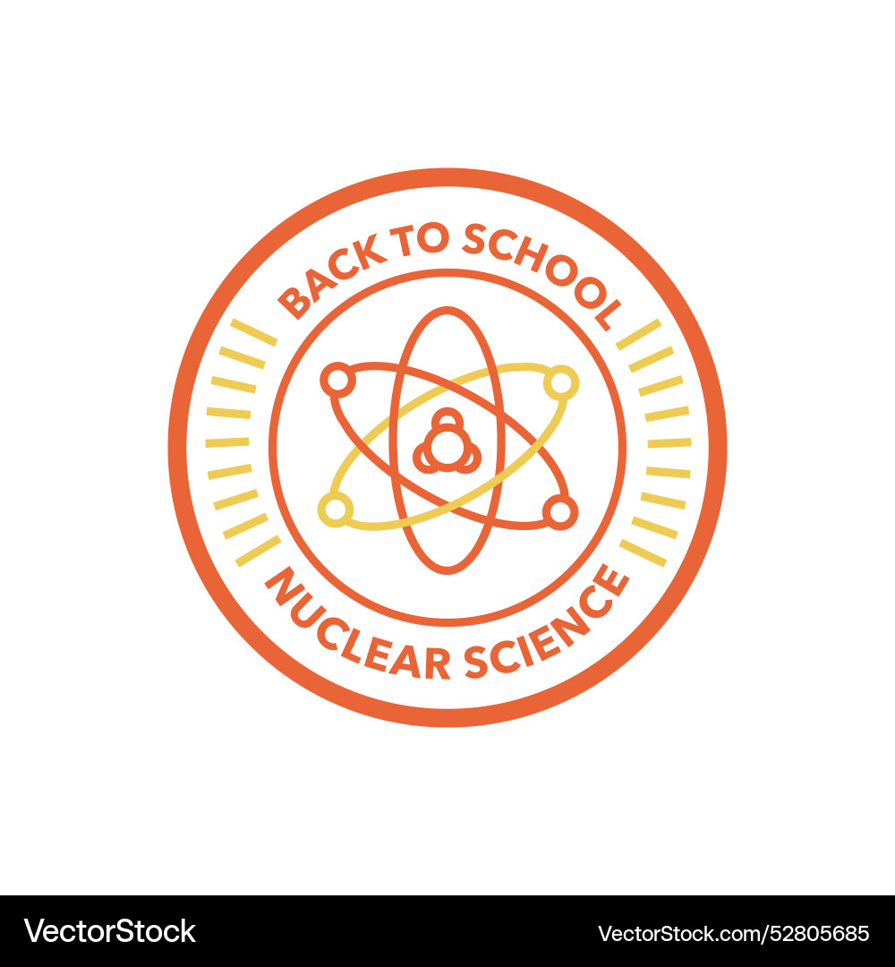 Science school circle sign Royalty Free Vector Image