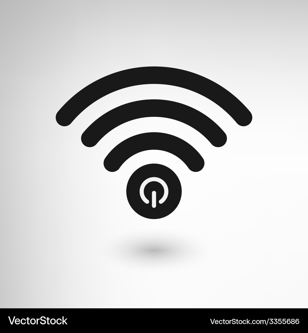 Creative wifi power Royalty Free Vector Image - VectorStock