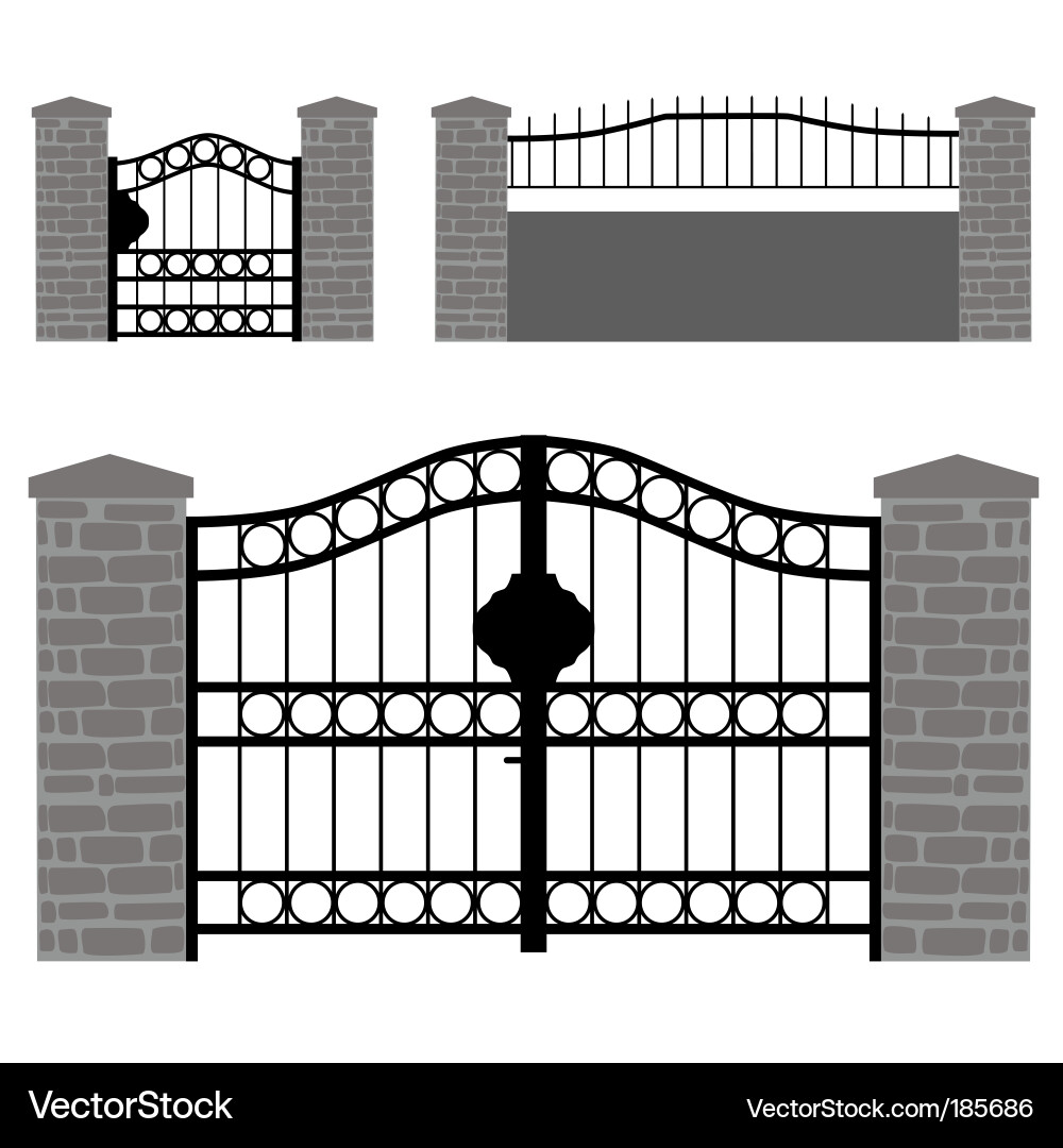 Gate doors Royalty Free Vector Image - VectorStock