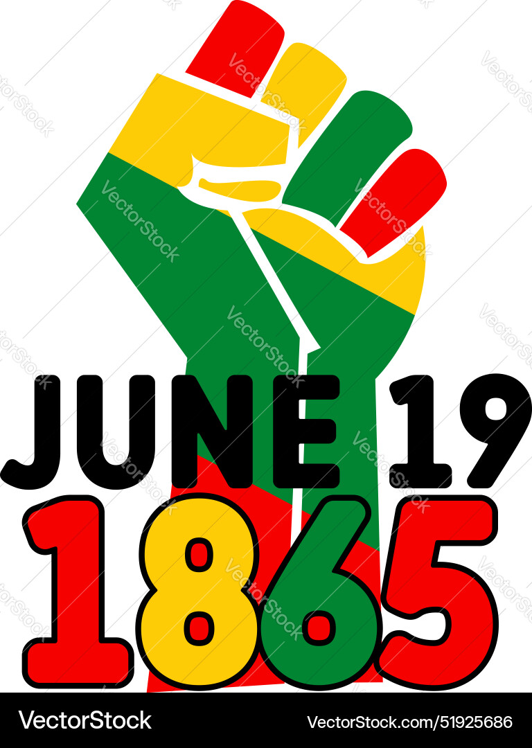 June 19 1865 svg black history juneteenth Vector Image