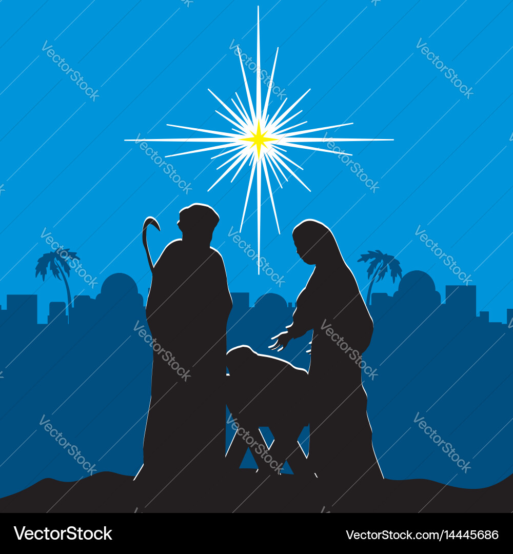 Nativity of jesus christ Royalty Free Vector Image