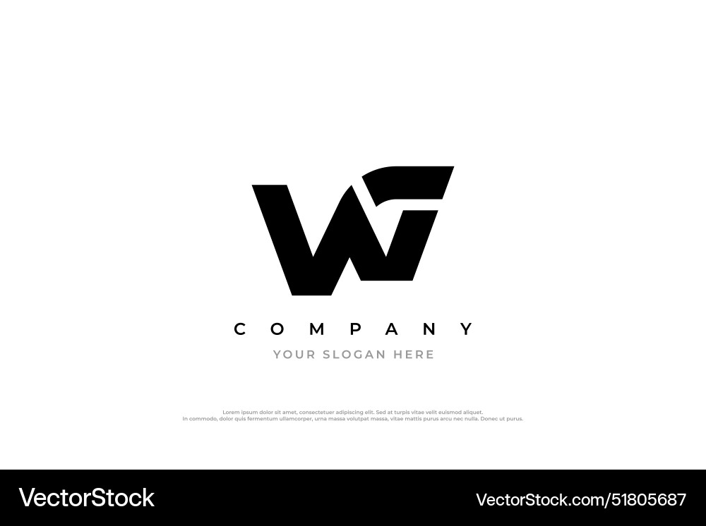 Initial letter wg logo design Royalty Free Vector Image