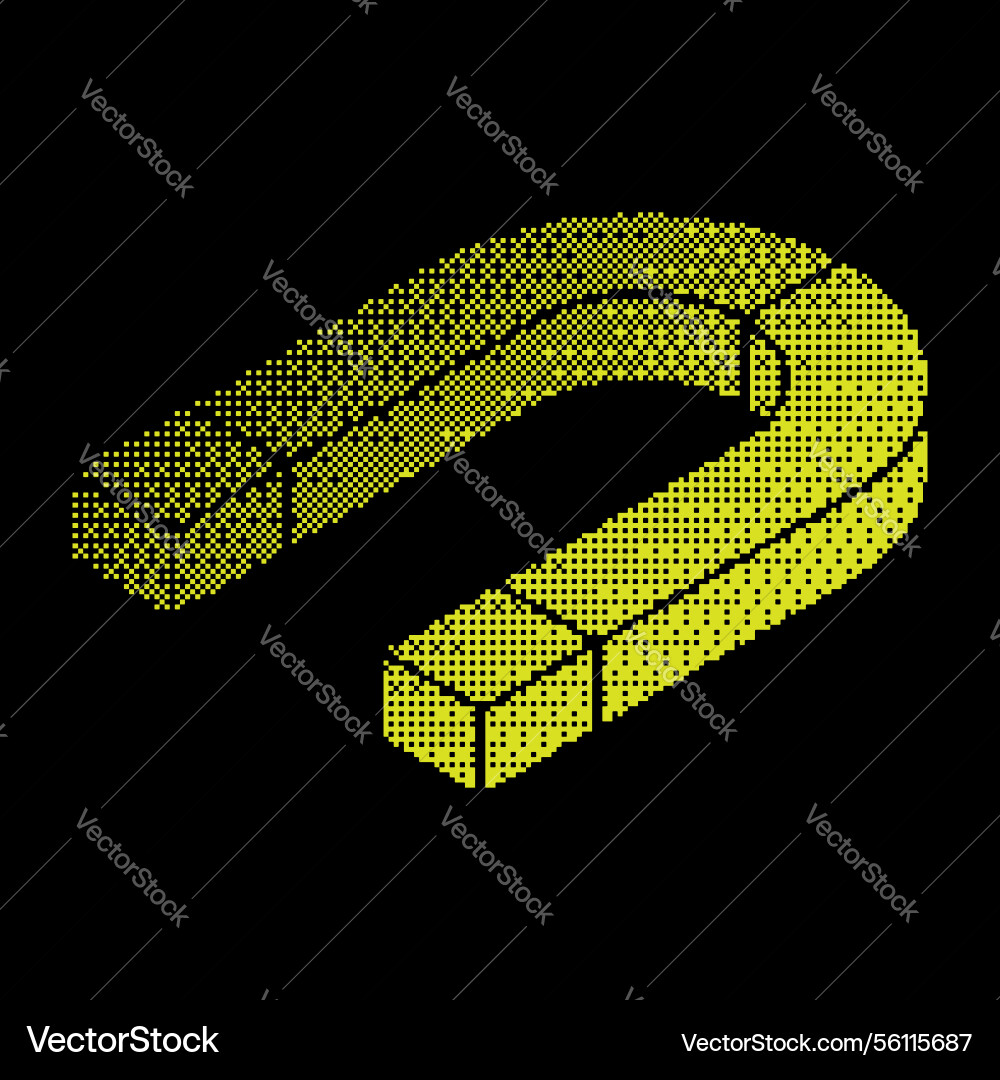 Pixel Magnet Halbton Silhouette Symbol Lizenzfreier Vektor
