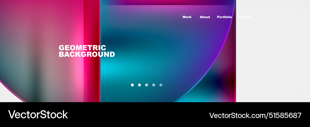 Round triangles and squares web site page template