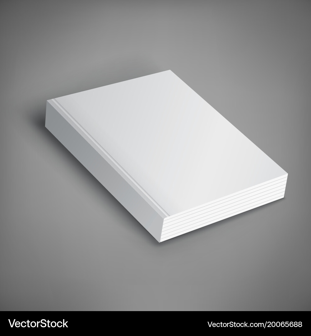 Blank book cover template Royalty Free Vector Image