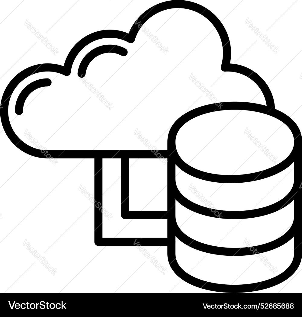 Cloud storage icon Royalty Free Vector Image - VectorStock