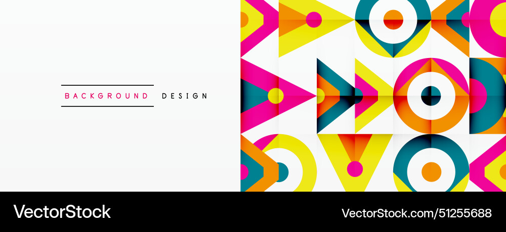 Colorful geometric pattern with arrows circles Vector Image