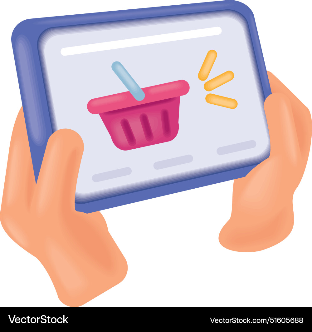 Ecommerce online store mobile app Royalty Free Vector Image