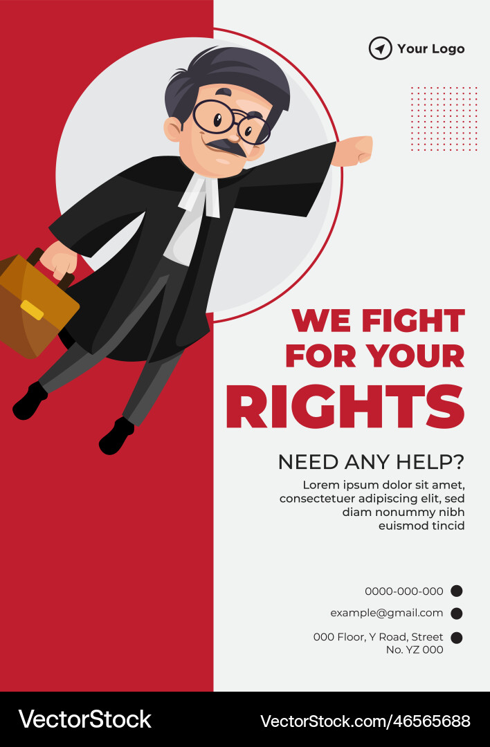Flyer design of we fight for your rights template Vector Image